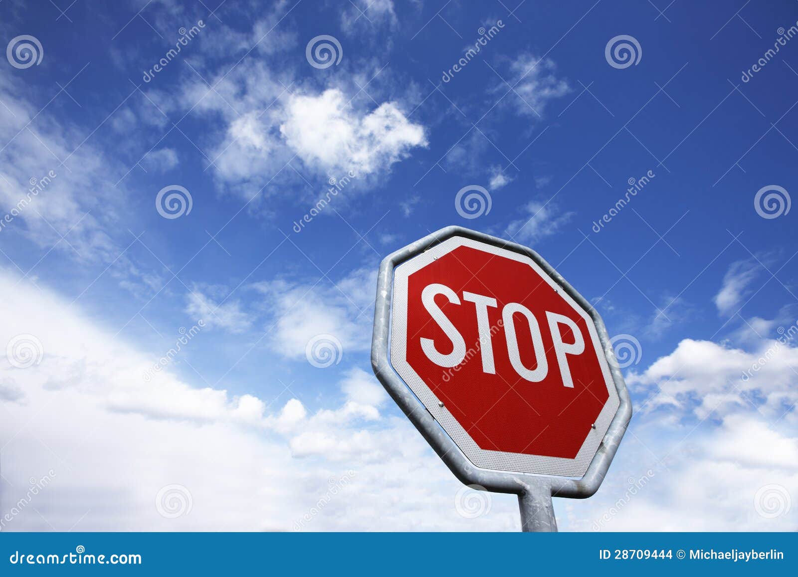 Stop Sign stock photo. Image of sign, clouds, outdoors - 28709444
