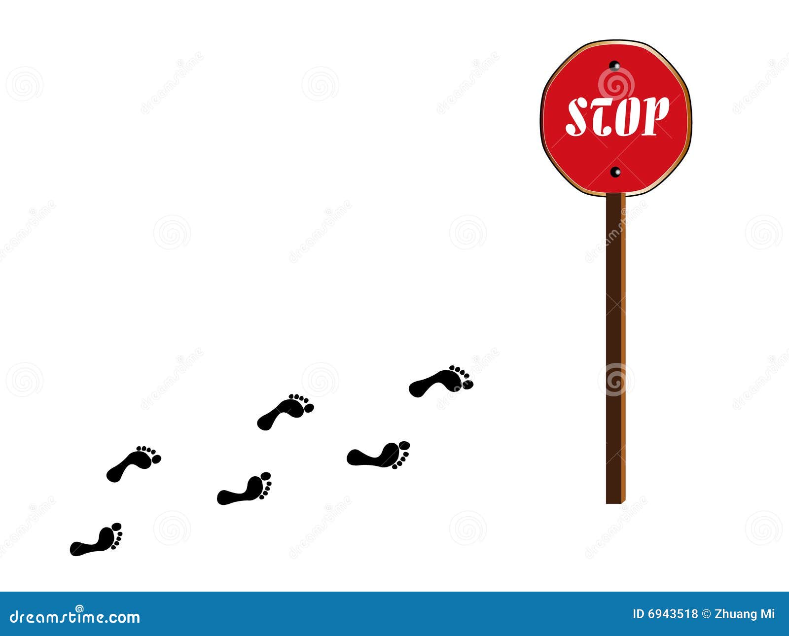 Stop Foot Nail Fungus Infection Flat Vector Sign. Red Mushroom With ...