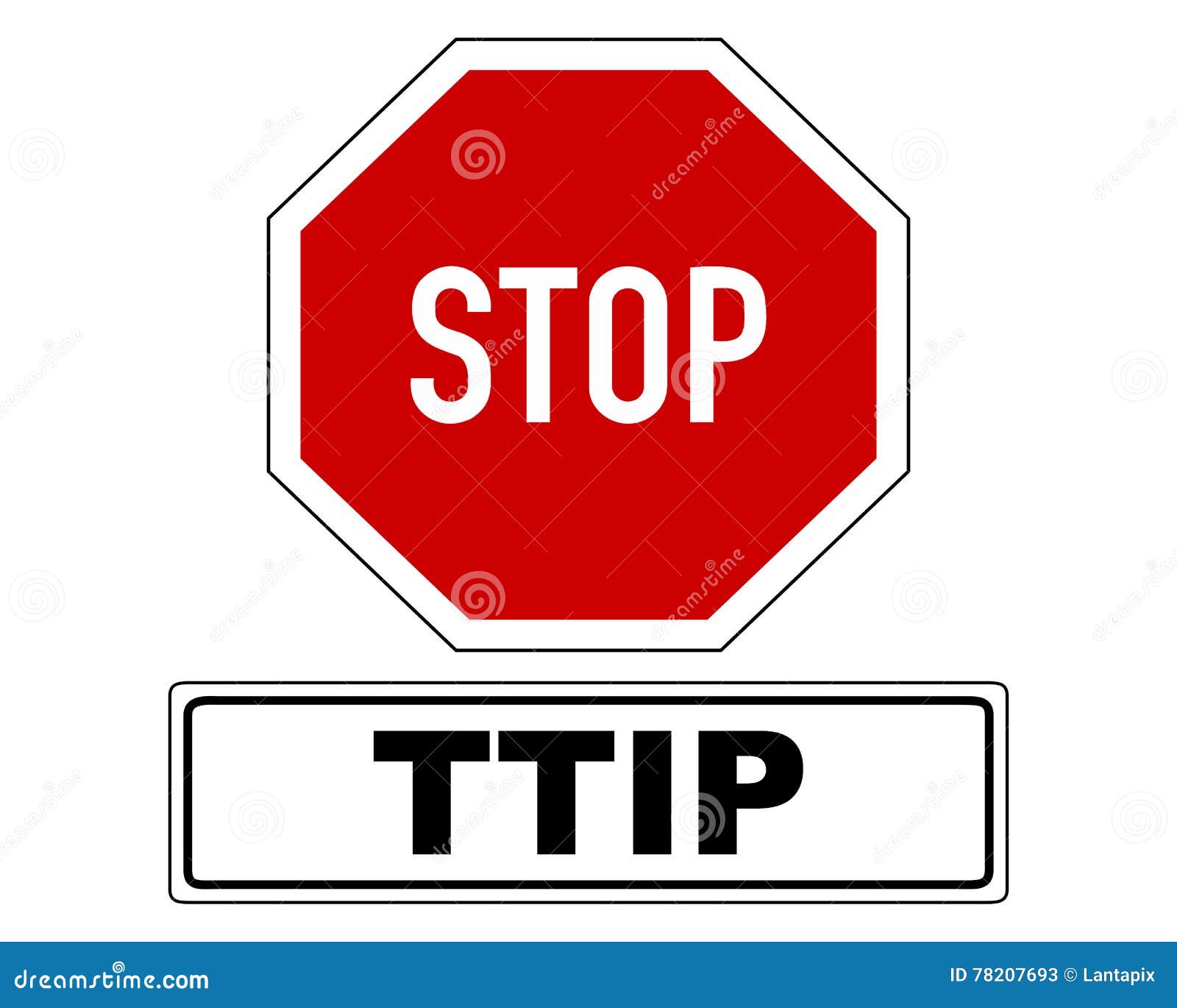 Stop Sign with Added Information Stock Vector - Illustration of sign ...