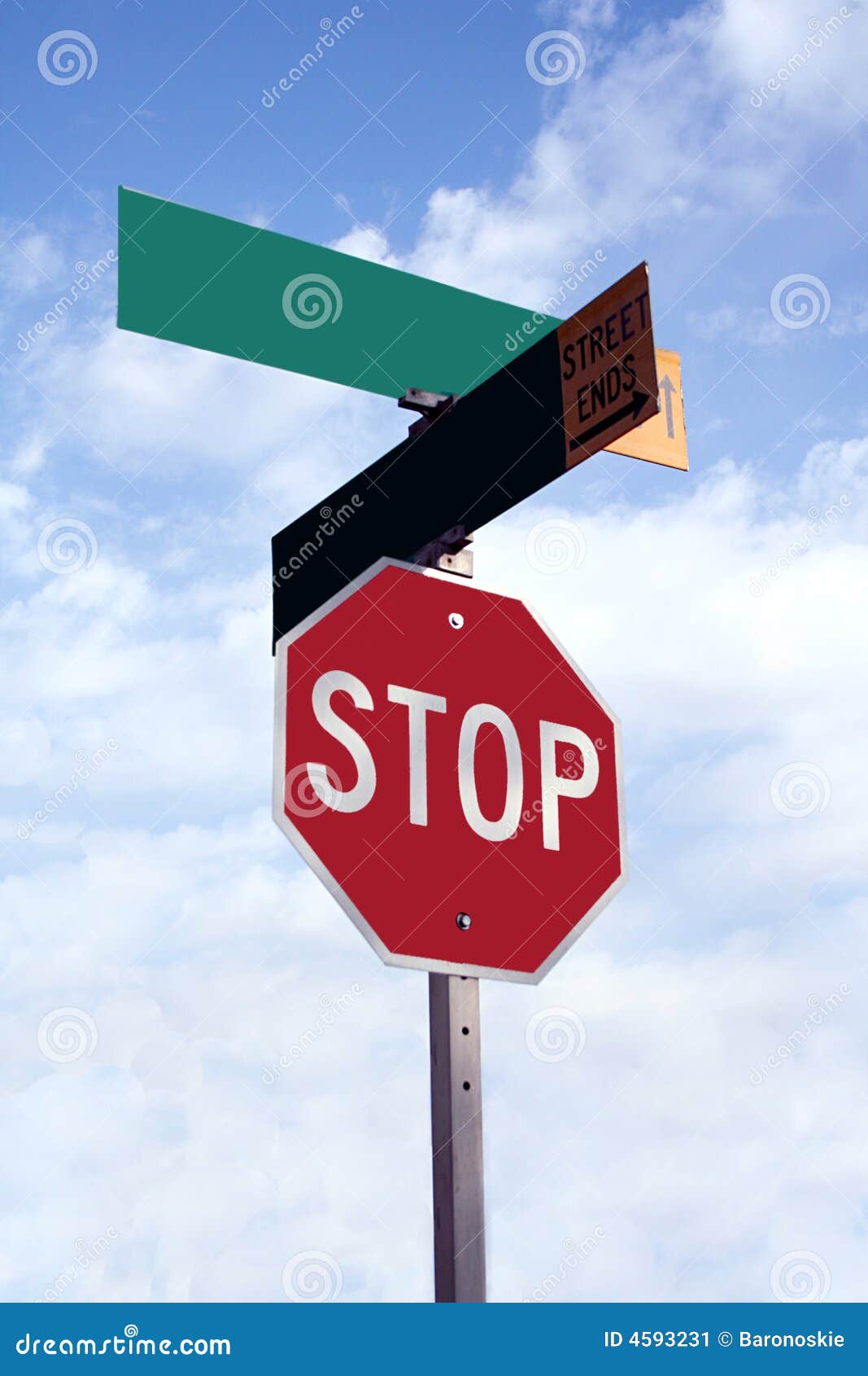 Stop Sign Against Sky stock image. Image of signs, signal - 4593231