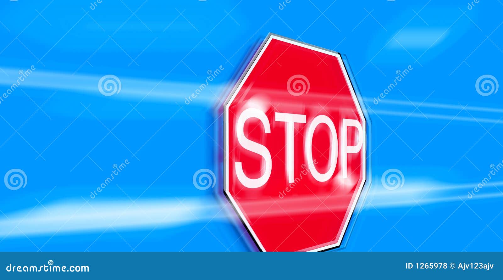 Stop sign in blue sky stock illustration. Illustration of outdoor - 1265978