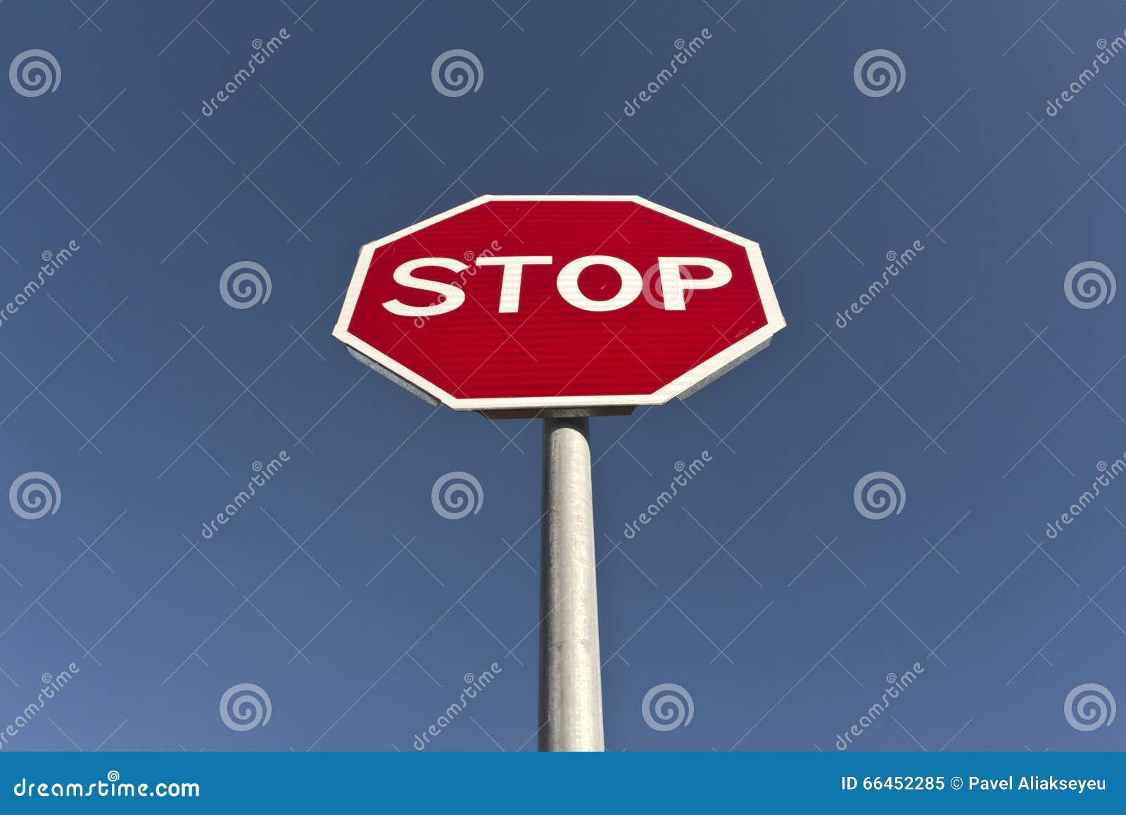 Stop sign and blue sky. stock image. Image of paint, city - 66452285