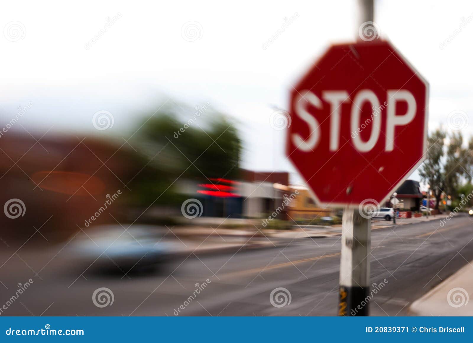 Stop Sign On The Street Stock Photography | CartoonDealer.com #10299110