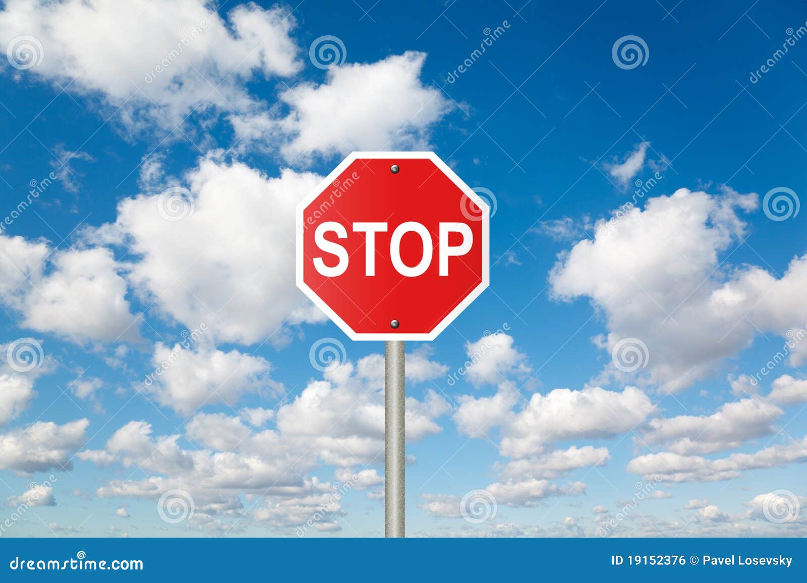 STOP Sign on Clouds in Sky Collage Stock Photo - Image of blue, heaven ...
