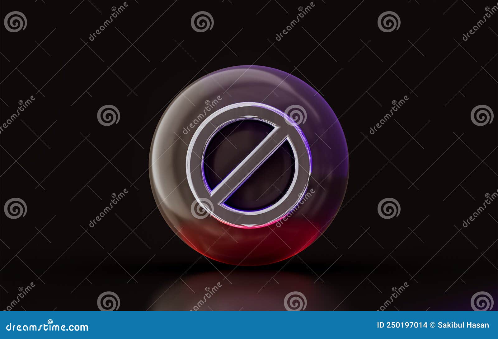 Stop Sign on Dark Background 3d Illustration Ban Rejected Exit Fail ...