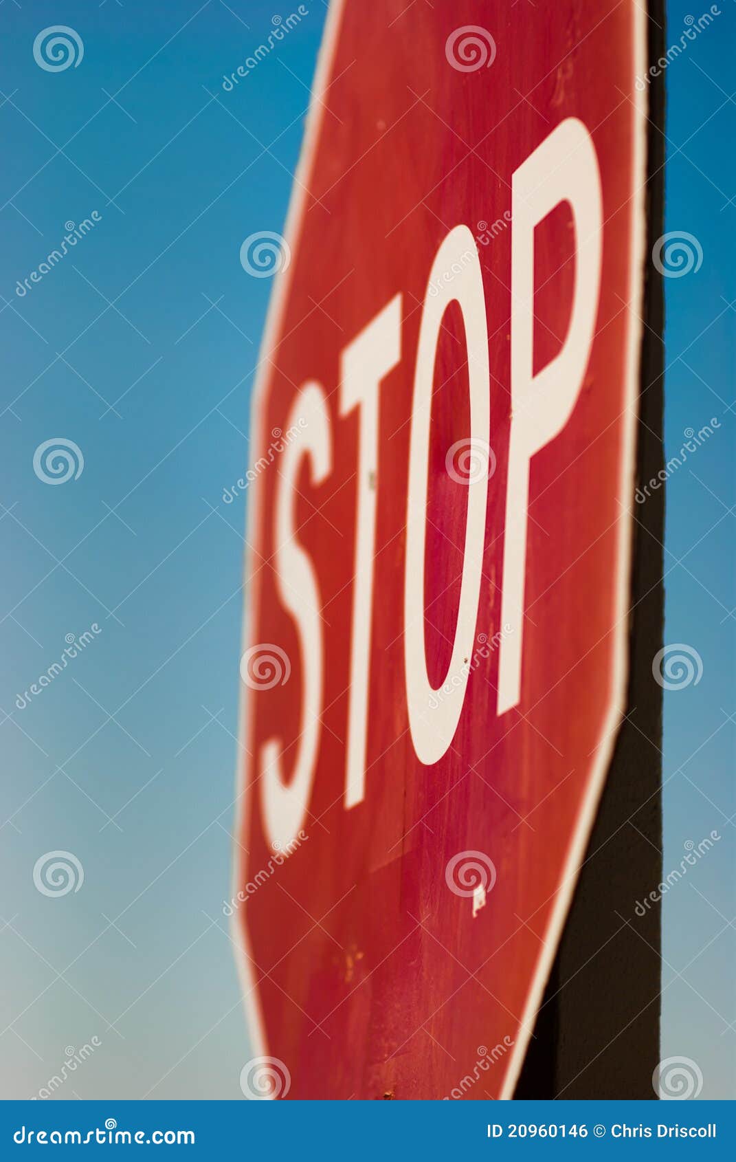 Stop Sign Dramatic Angle stock photo. Image of concept - 20960146