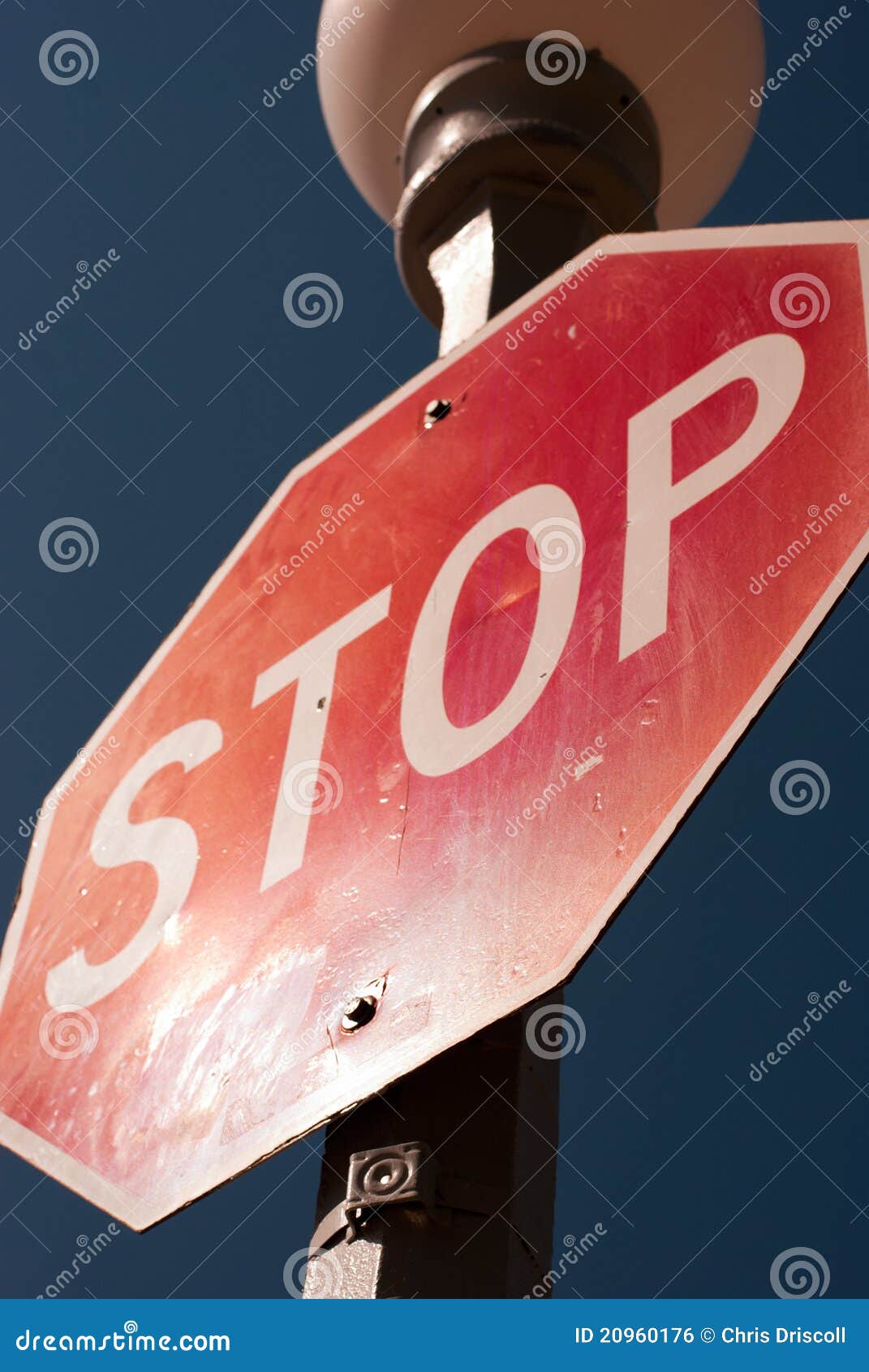 Stop Sign Dramatic Angle stock photo. Image of inform - 20960176