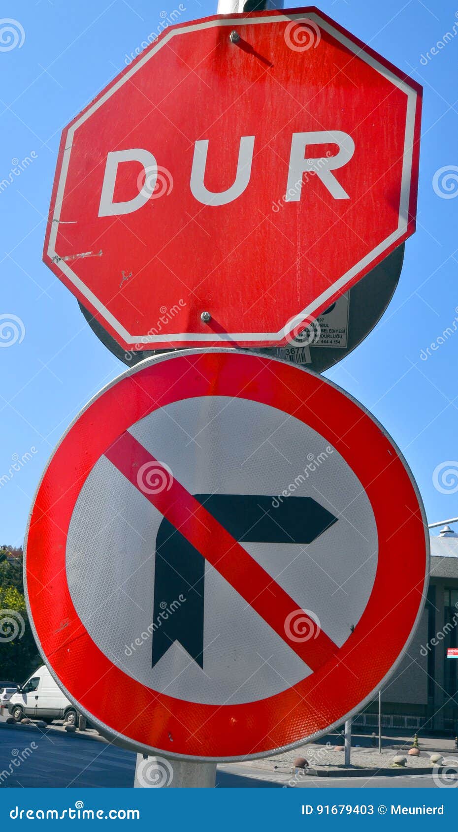Stop sign DUR stock image. Image of safety, language - 91679403