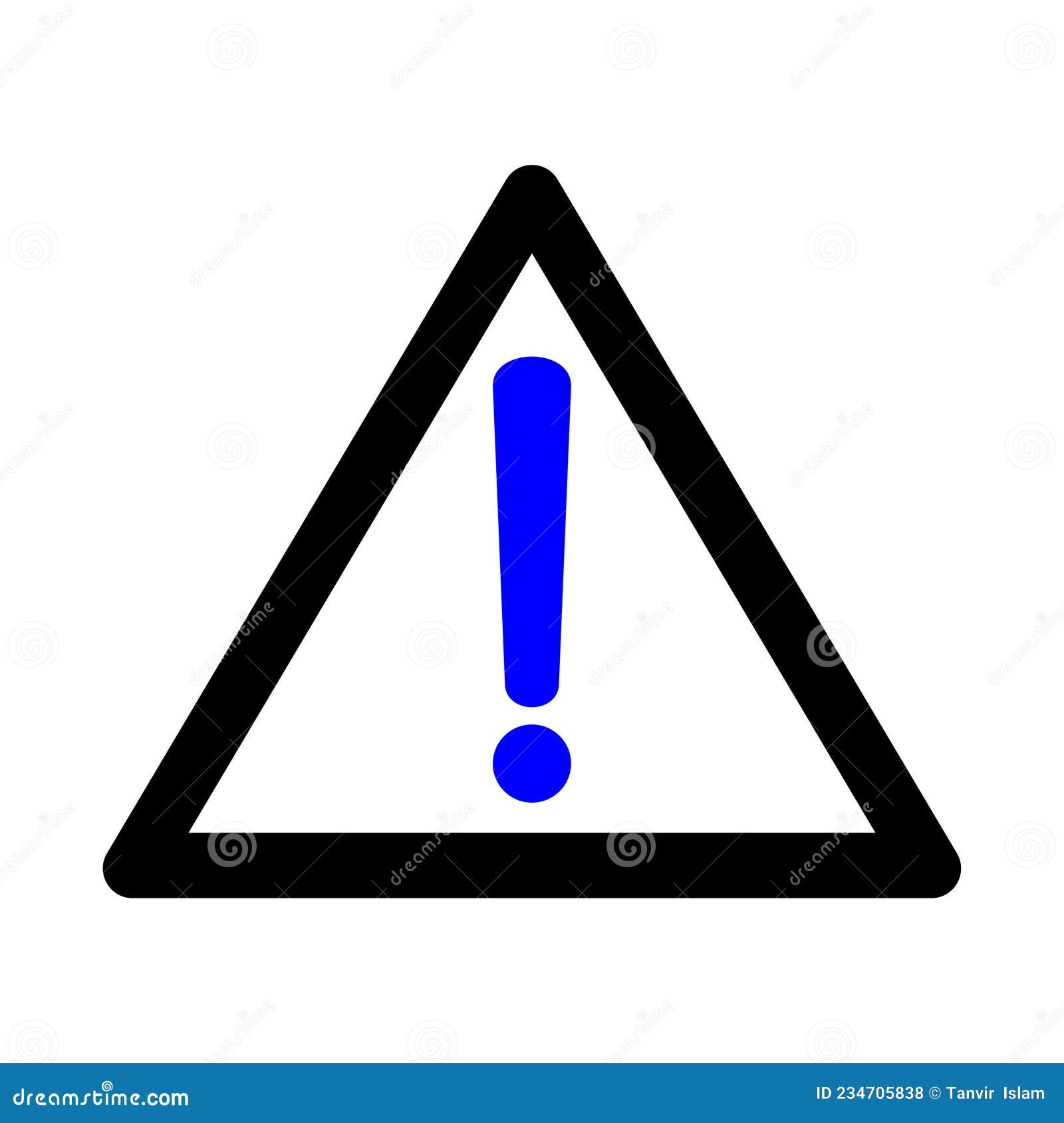 Stop Sign with Exclamation Mark Icon Stock Illustration - Illustration ...