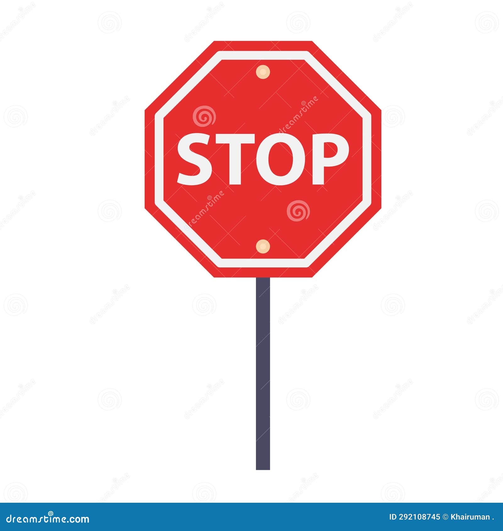 Stop Sign Flat Illustration. Clean Icon Design Element on Isolated ...