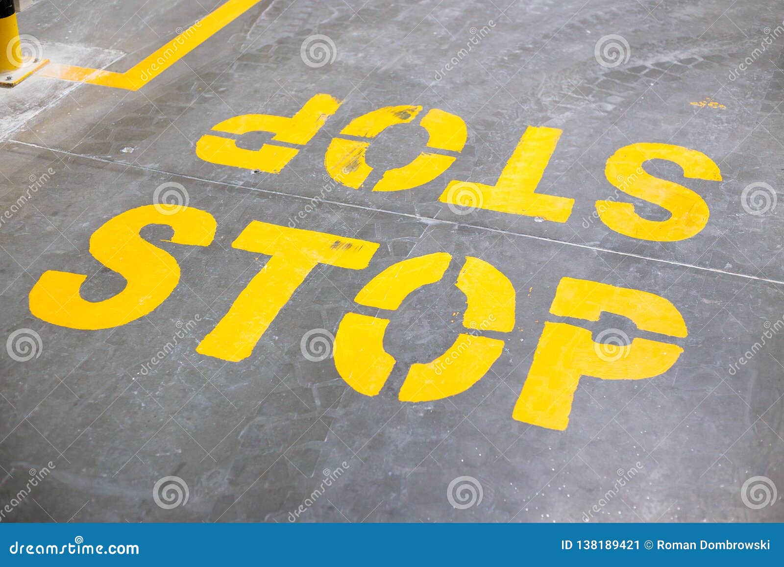 Stop Sign On The Floor Stock Image | CartoonDealer.com #138189421