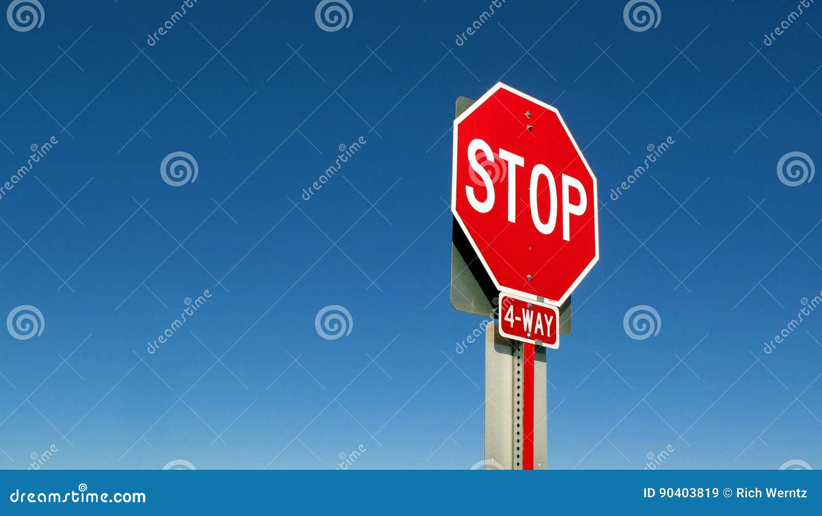 Stop Sign, four way stock image. Image of pink, bright - 90403819