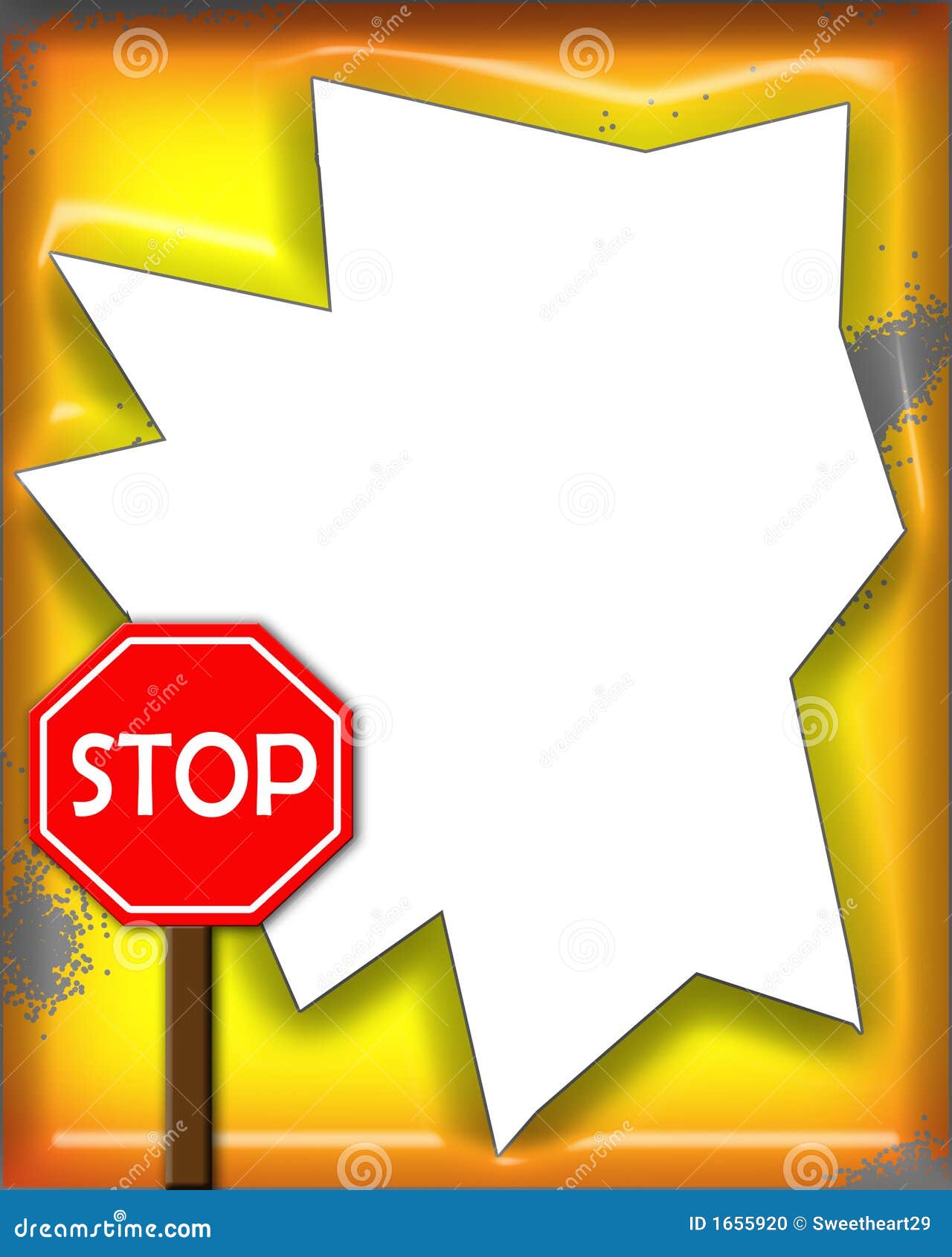 Stop Sign Frame stock illustration. Illustration of stop - 1655920