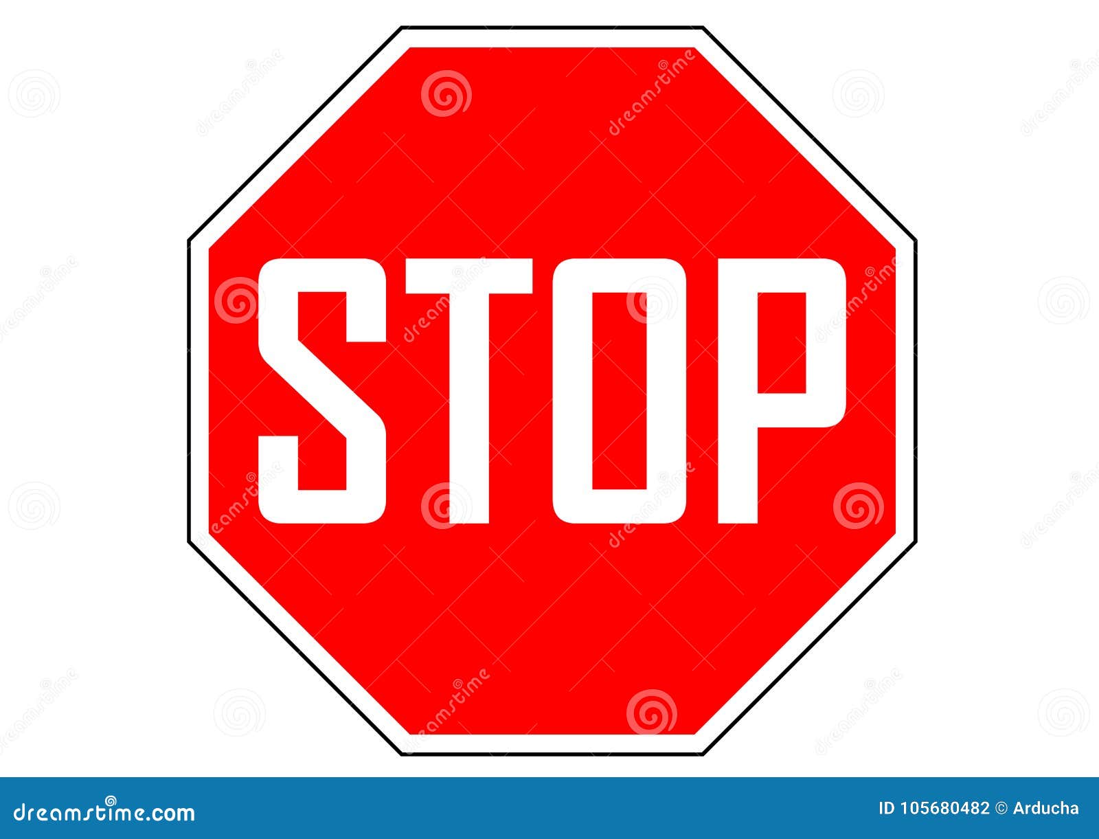 Stop Sign Guide Information Banner Stock Vector - Illustration of plank ...
