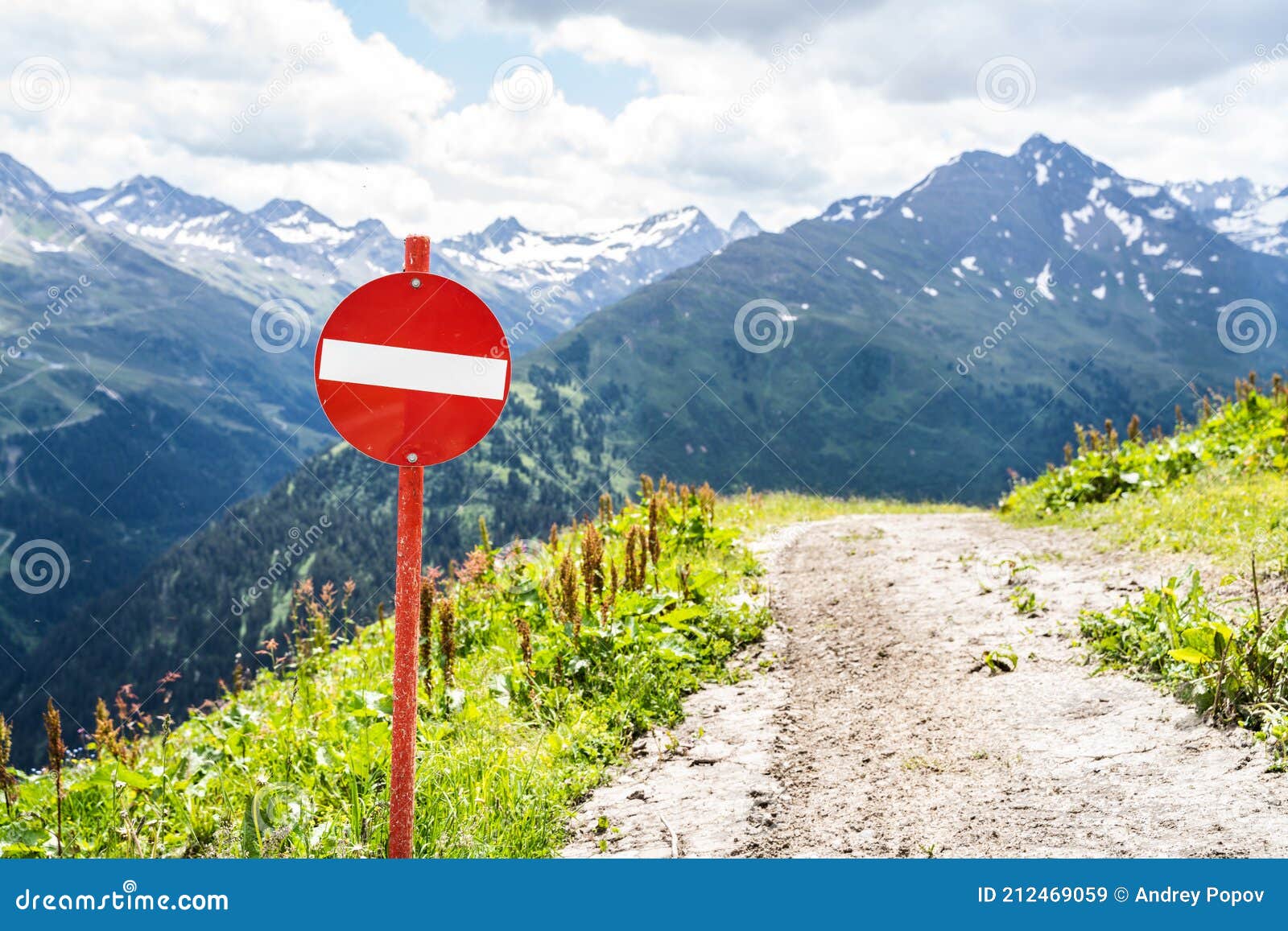 Stop Sign Hiking Path Closed Stock Image - Image of attention, area ...