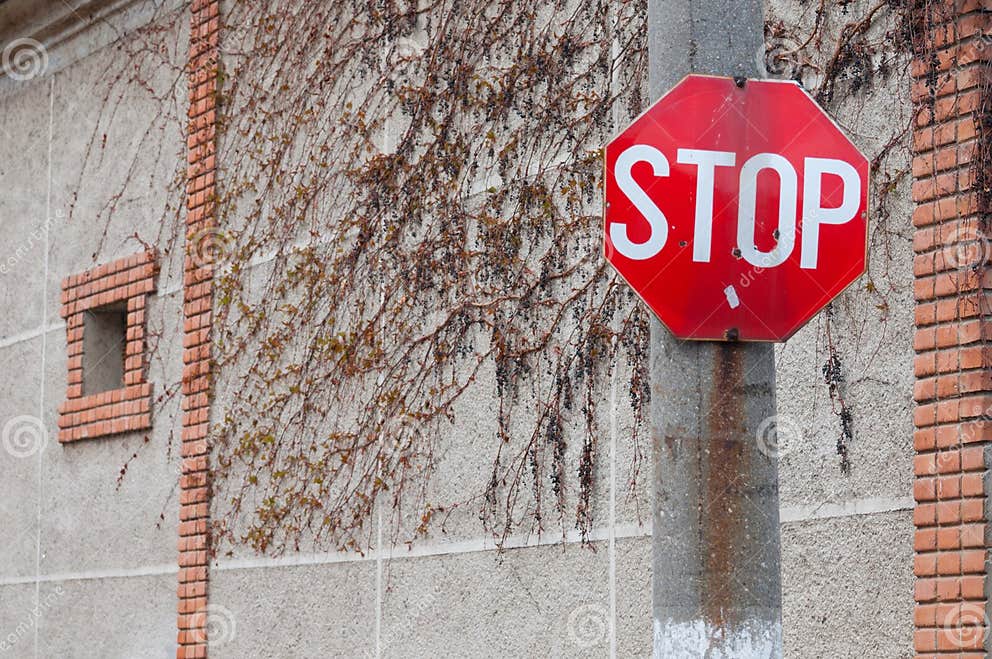 Stop Sign with a House in Background Stock Photo - Image of small ...