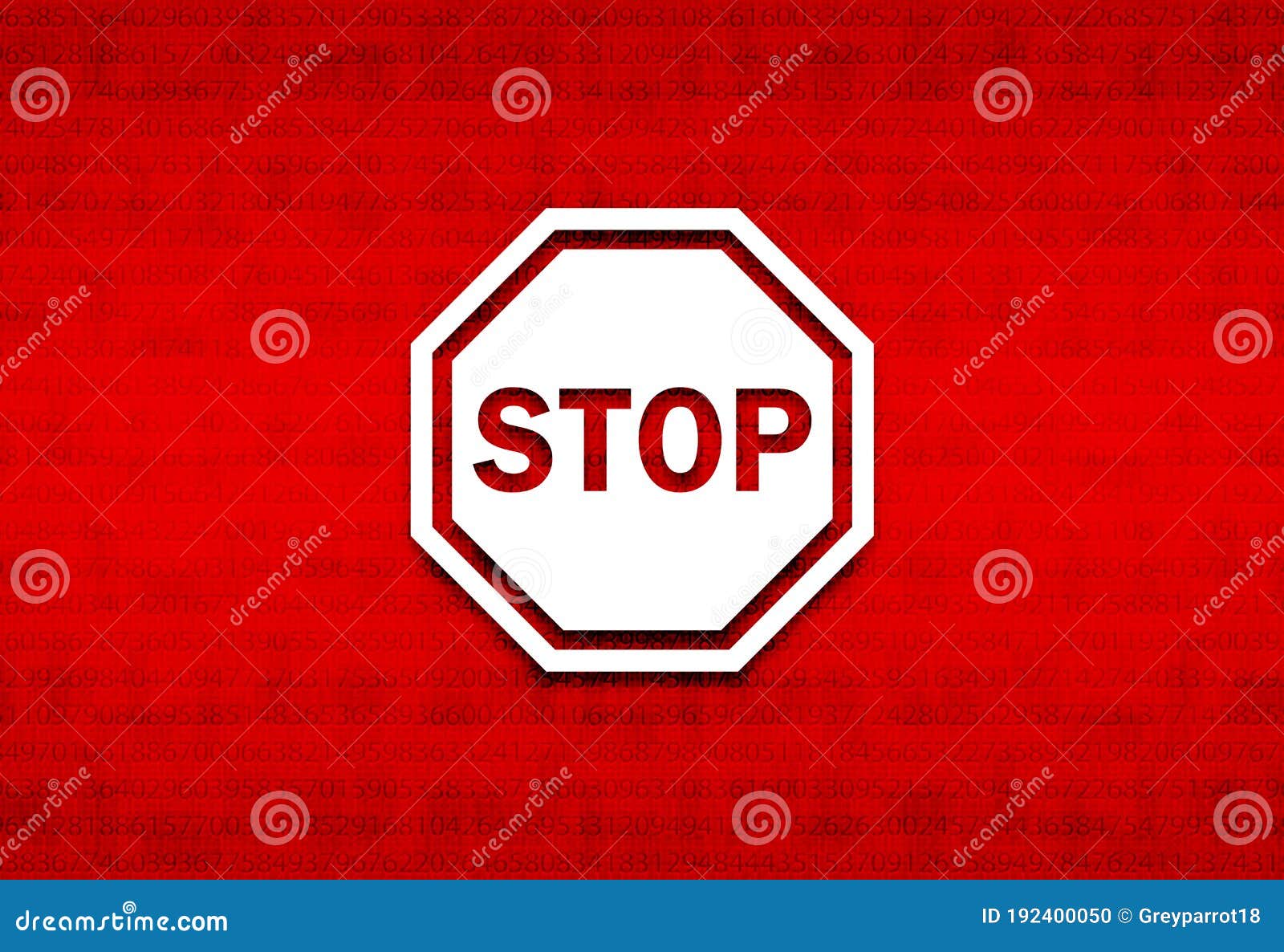 Stop Sign Icon Abstract Digital Screen Red Background Illustration ...