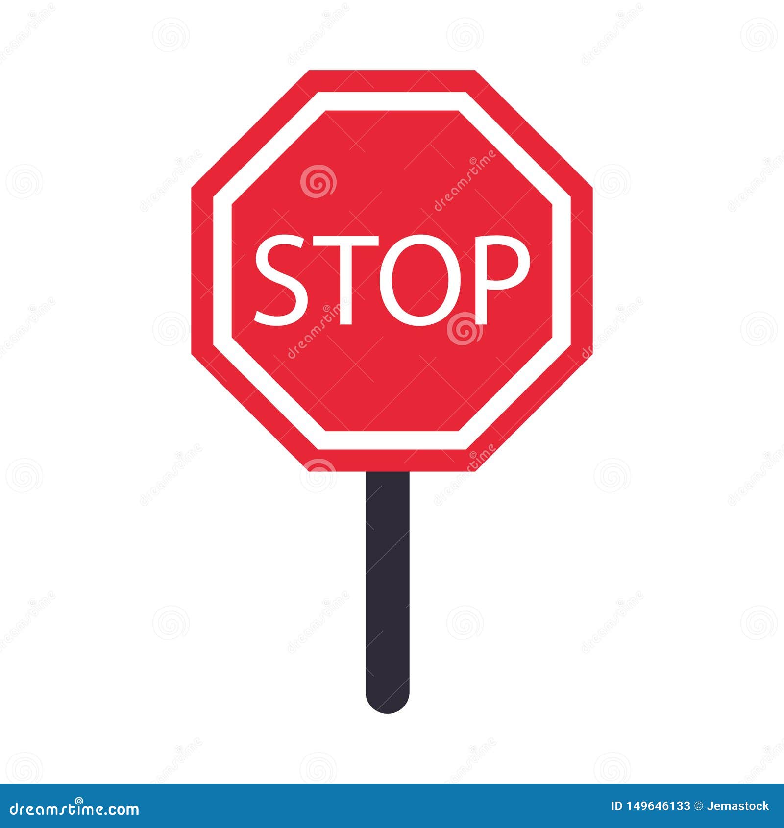 Stop Sign Icon Cartoon Isolated Stock Vector - Illustration of safety ...