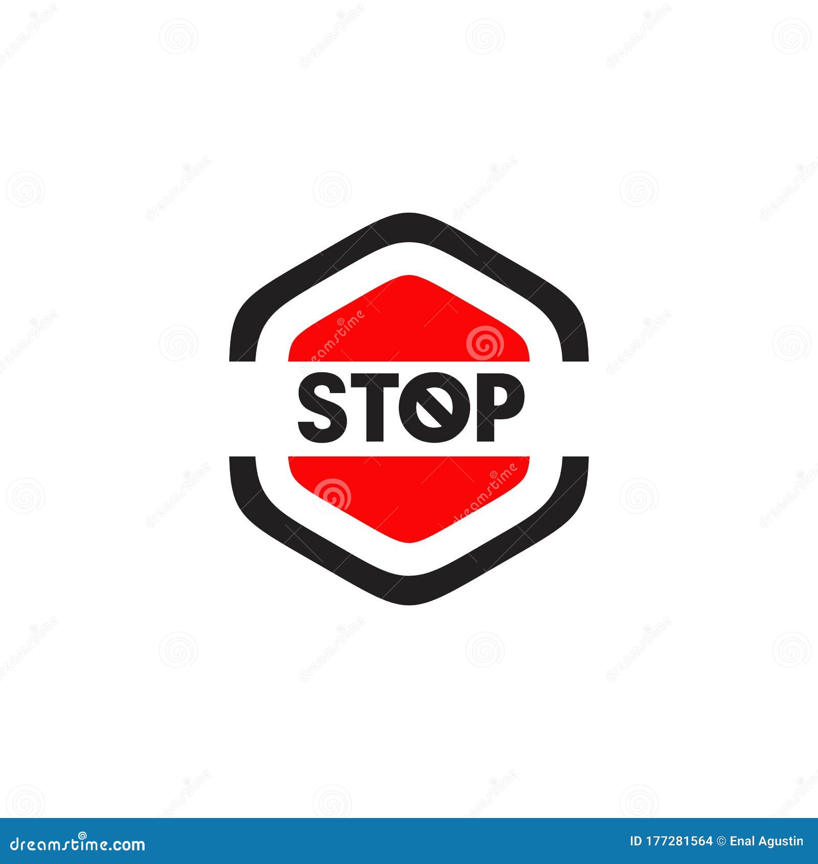 Stop Sign Icon Logo Design Vector Stock Vector - Illustration of ...