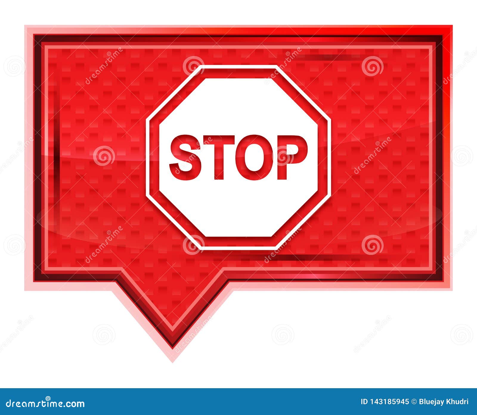 Stop Sign Icon Misty Rose Pink Banner Button Stock Illustration ...