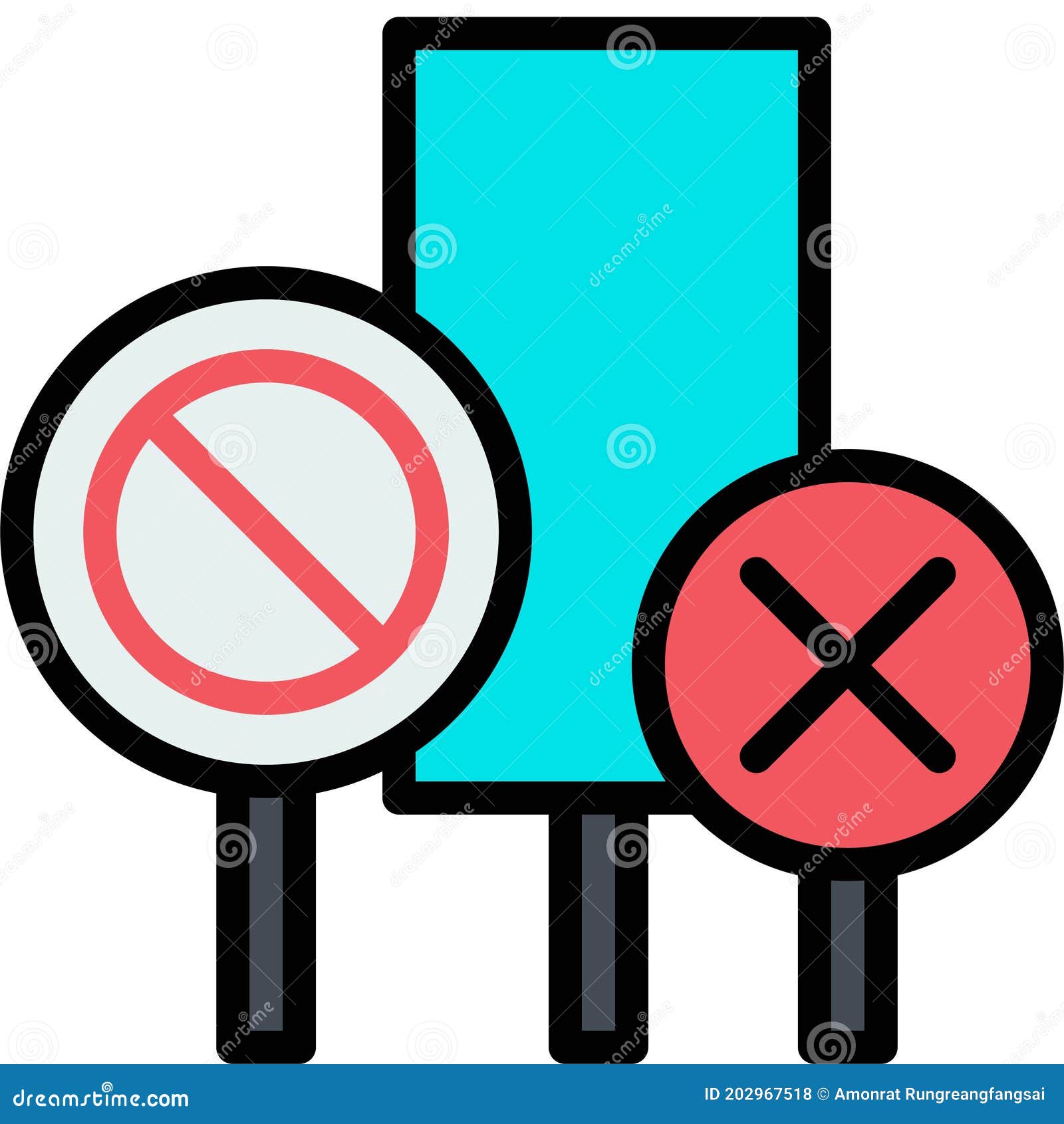 Stop Sign Icon, Protest Related Vector Stock Vector - Illustration of ...