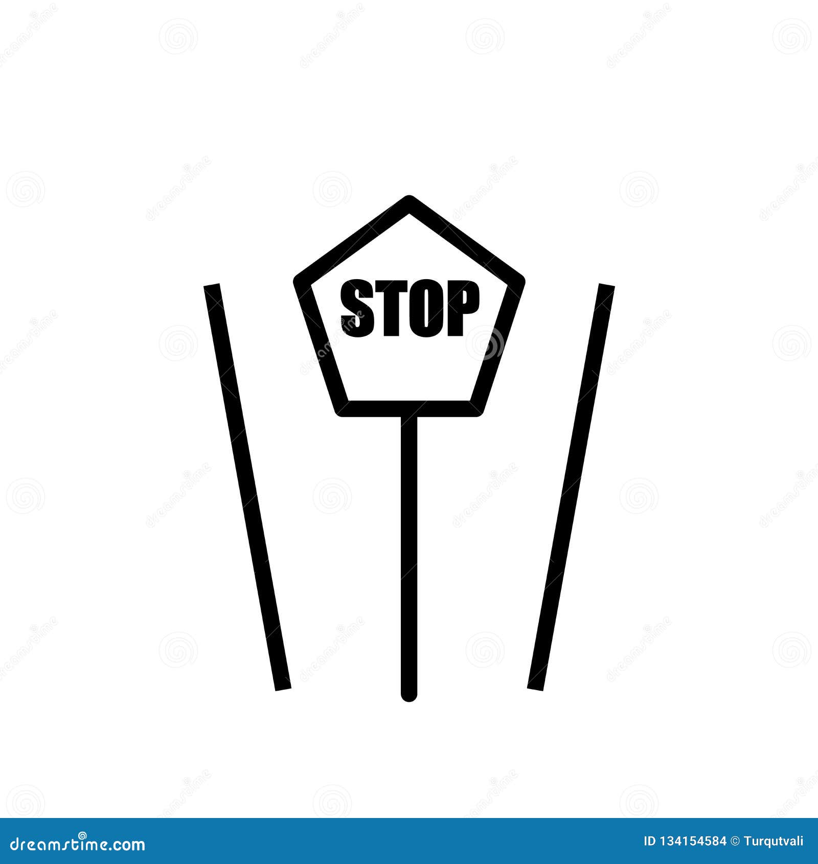 Stop Sign Icon Vector Isolated on White Background, Stop Sign Sign ...