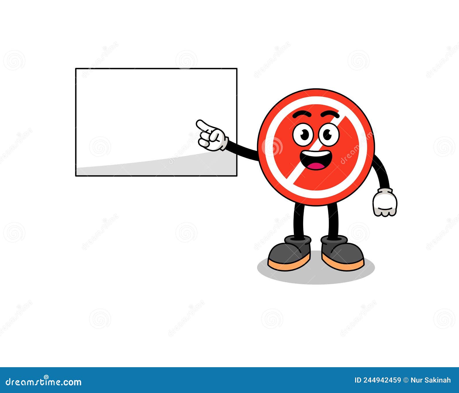 Stop Sign Illustration Doing a Presentation Stock Vector - Illustration ...