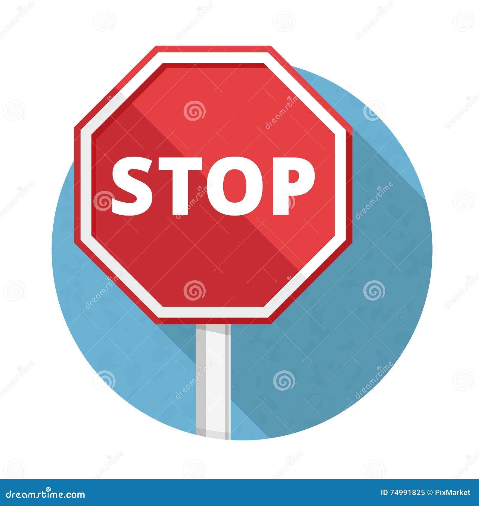 Stop Sign stock vector. Illustration of regulations, icon - 74991825