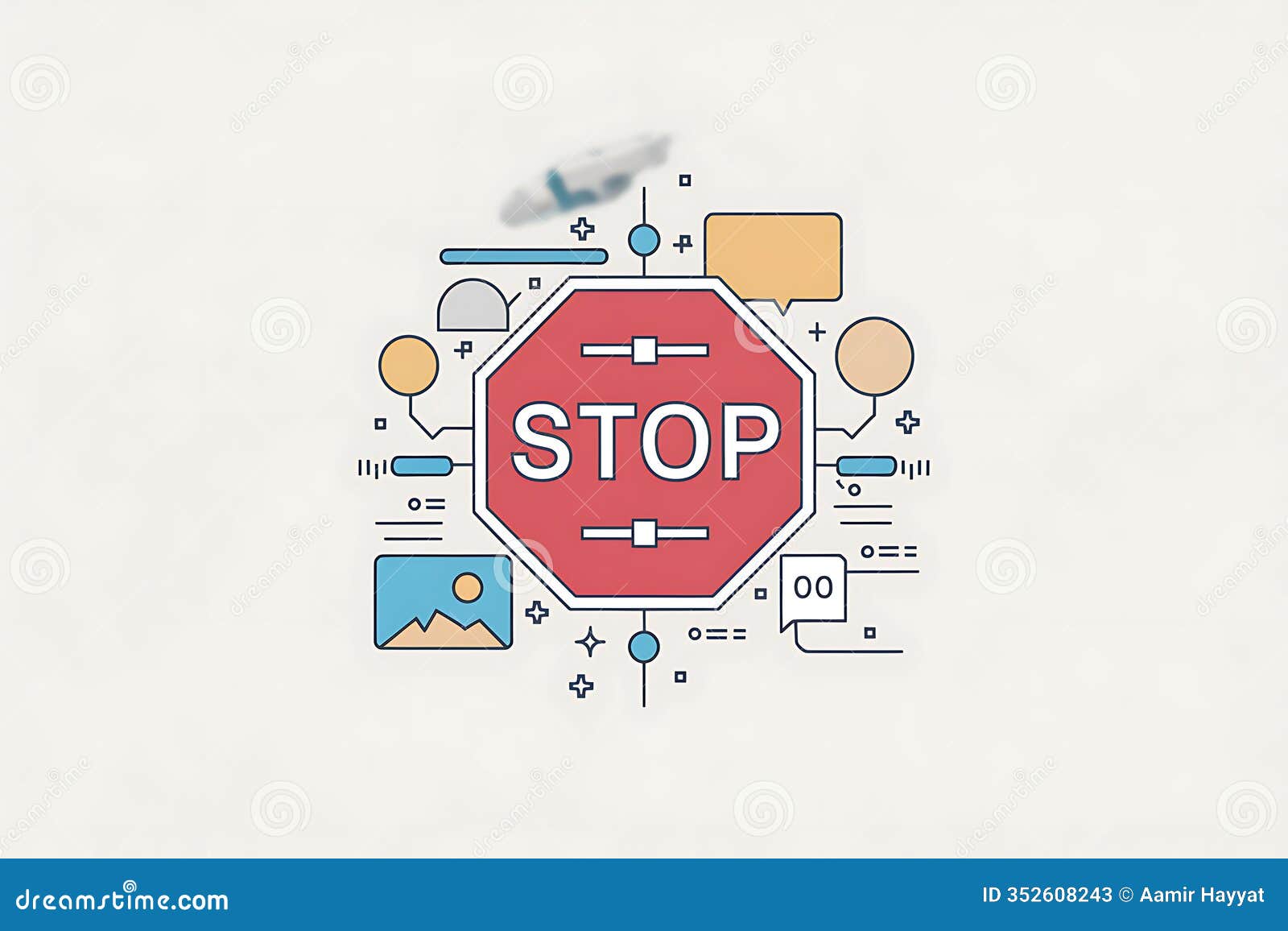 Stop Sign Infographic Data, Communication, and Visual Halt Stock ...