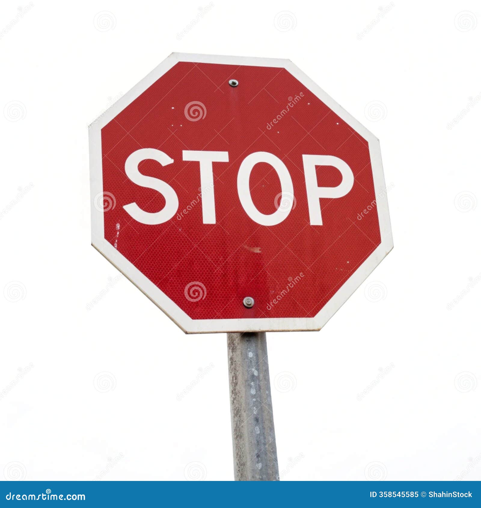 Stop Sign on White Background Stock Illustration - Illustration of ...