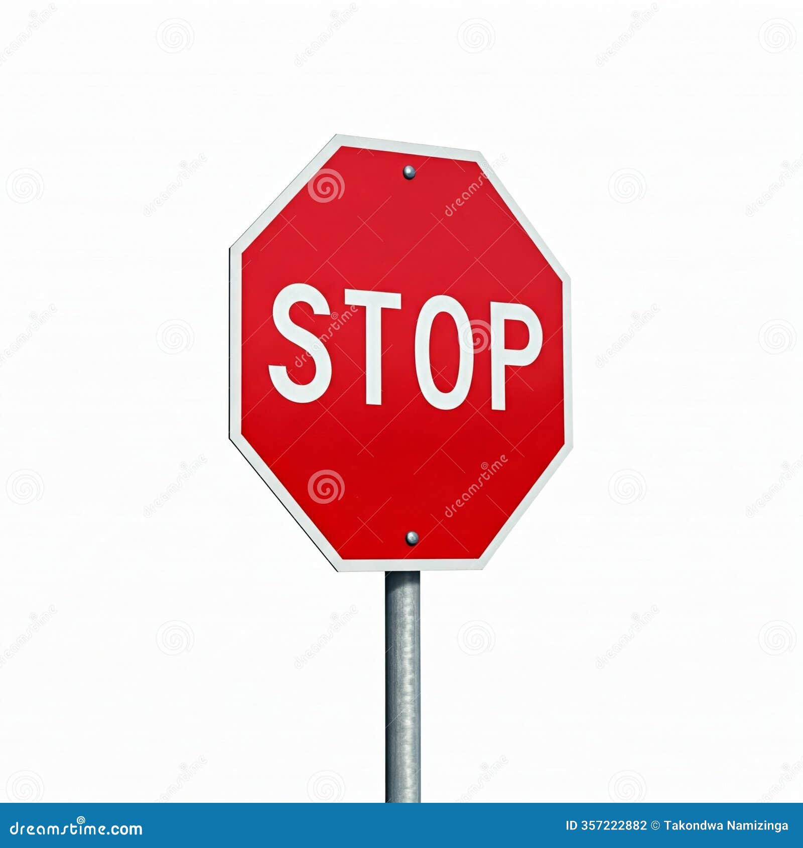 A Stop Sign Isolated on a White Background Stock Illustration ...