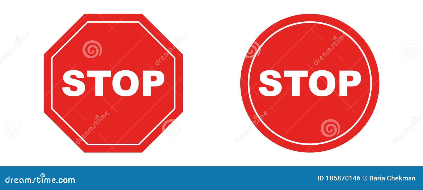 Stop Sign Isolated on White White. Vector Illustration Stock ...