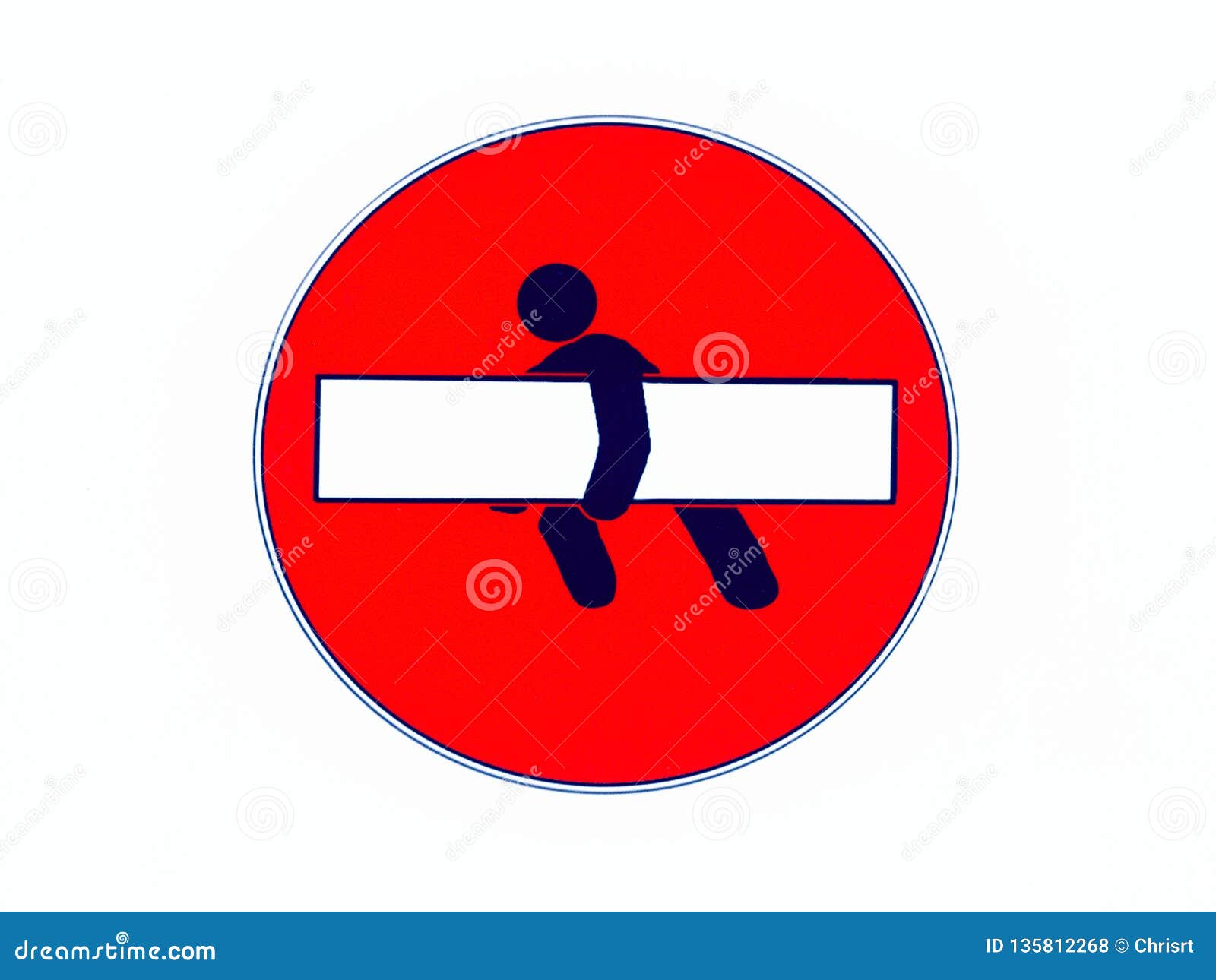 Stop Sign Man Lifting Heavy Work Load Stock Illustration - Illustration ...