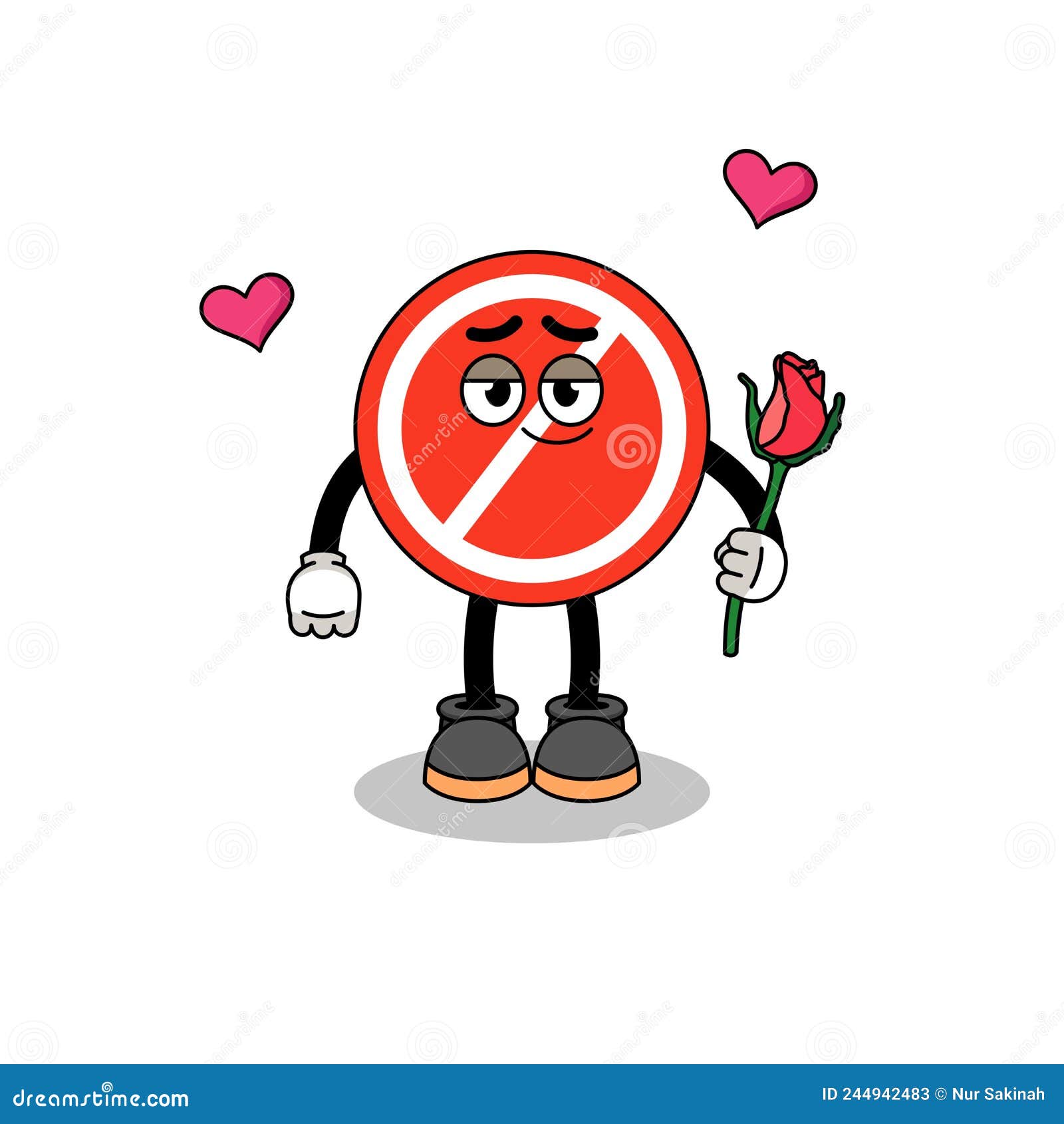 Stop Sign Mascot Falling in Love Stock Vector - Illustration of married ...