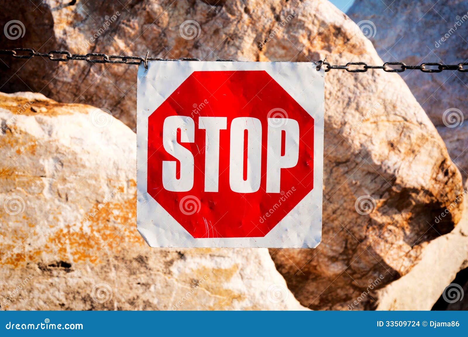 Stop sign stock photo. Image of danger, stones, stop - 33509724