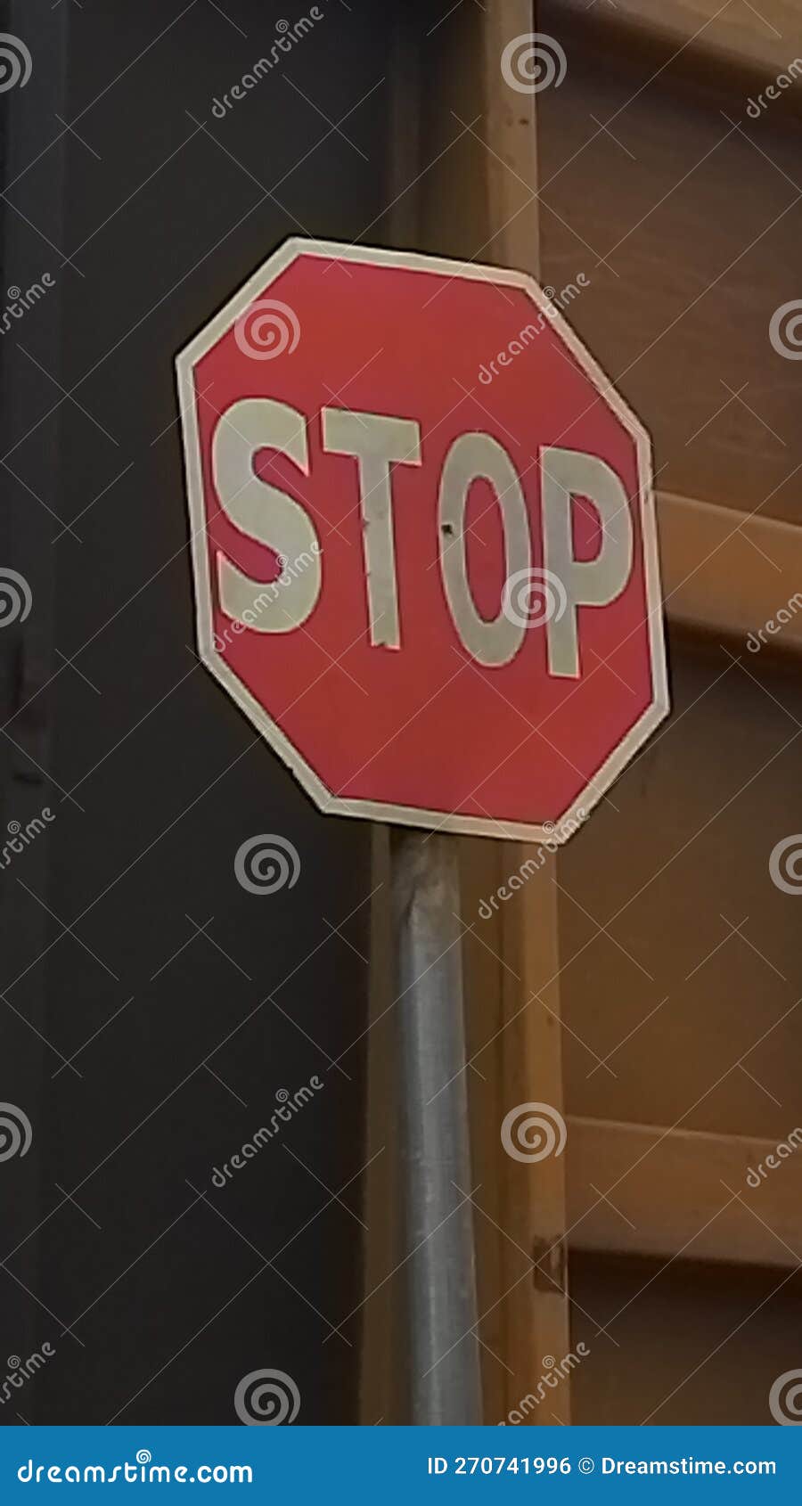 Stop Sign Next To the Train Stop in Area Stock Photo - Image of area ...