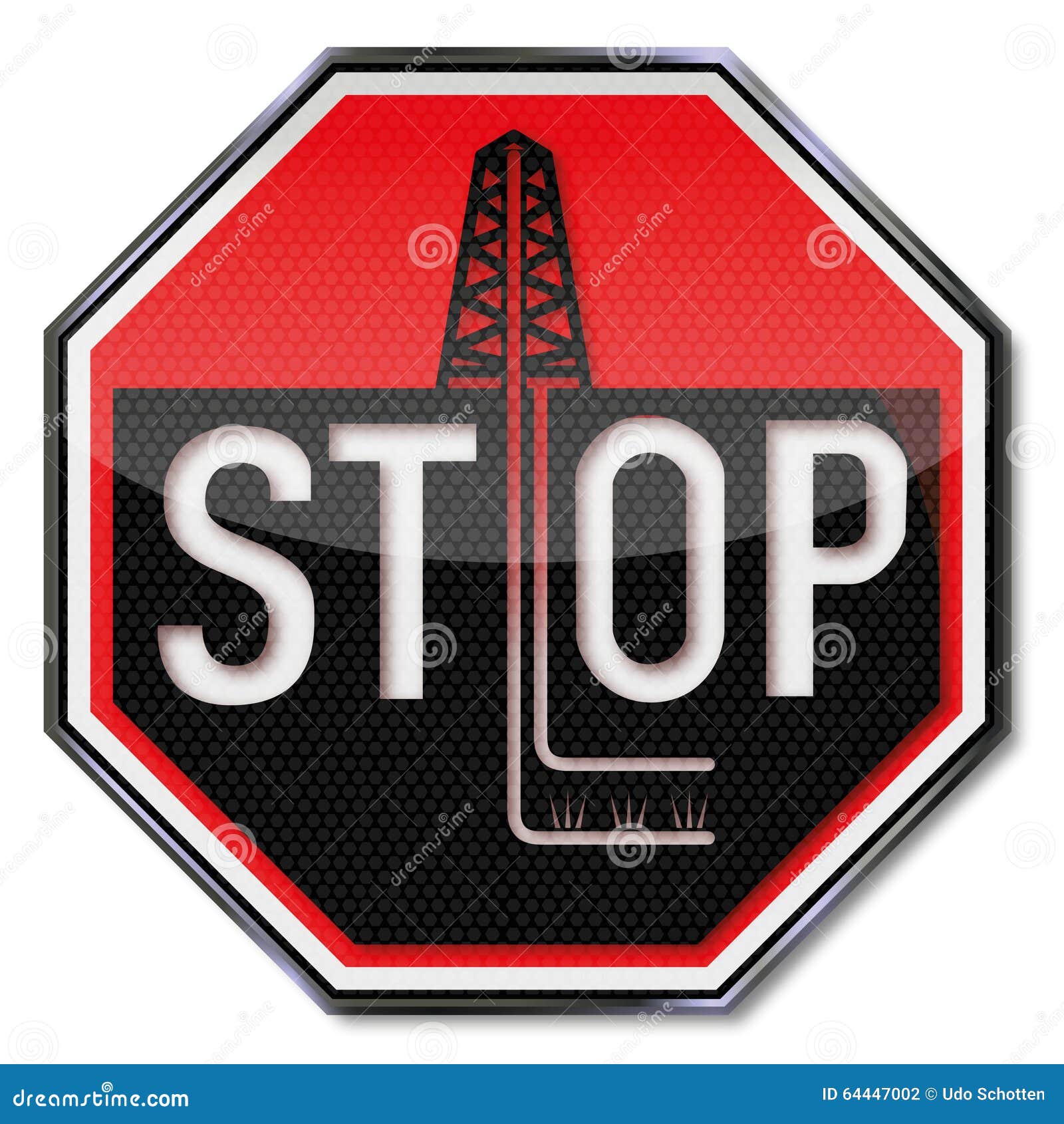 Stop Sign No Hydraulic Fracturing Vector Illustration | CartoonDealer ...