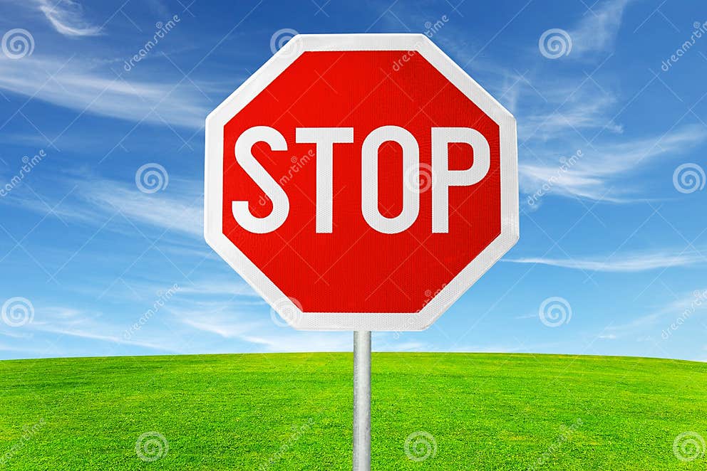 Stop sign in outdoor stock photo. Image of scene, angle - 18886552