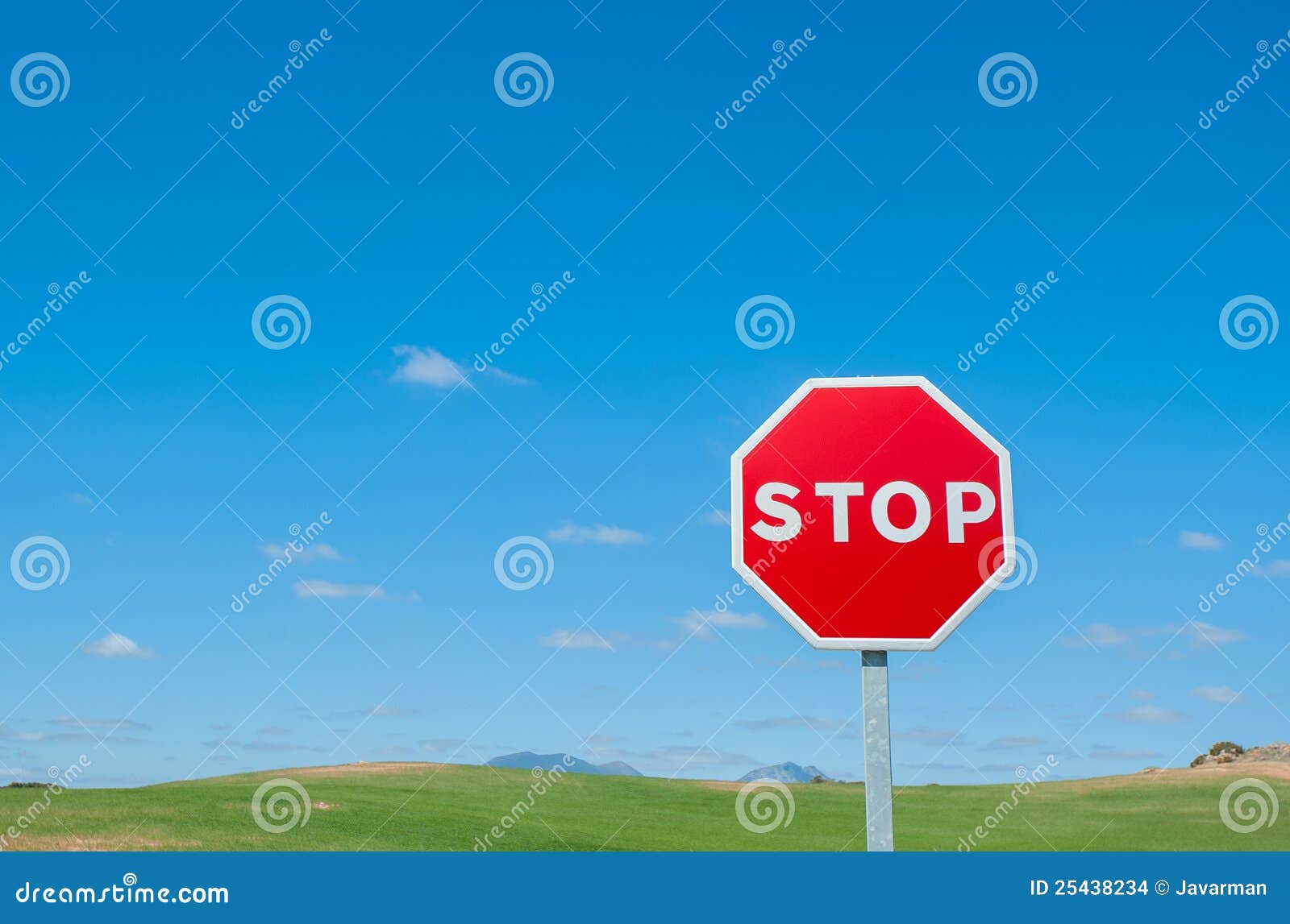 Stop Sign Over Blue Sky Background Stock Photo - Image of white, design ...