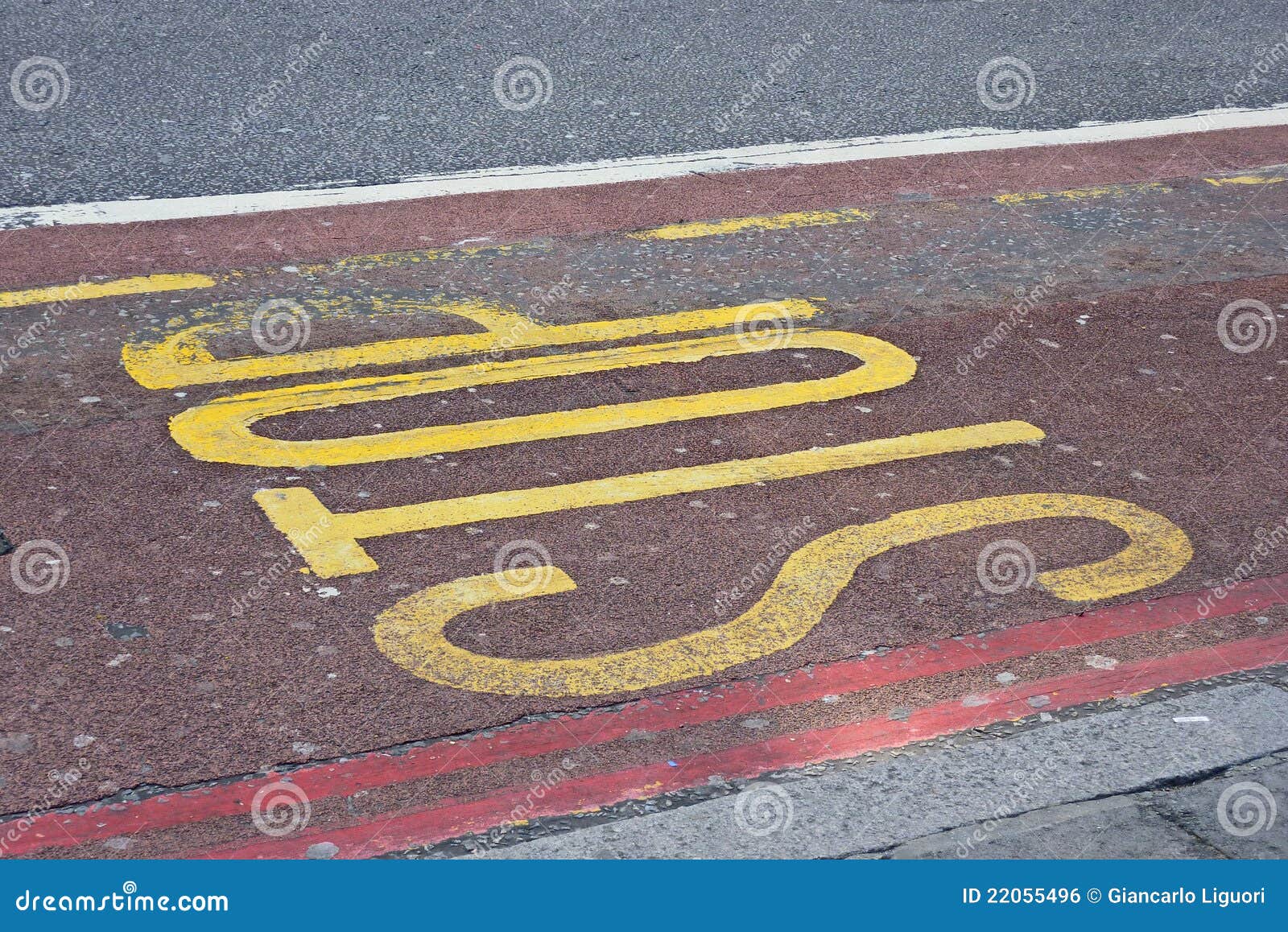 Stop Sign Painted on the Road in London Stock Photo - Image of bound ...