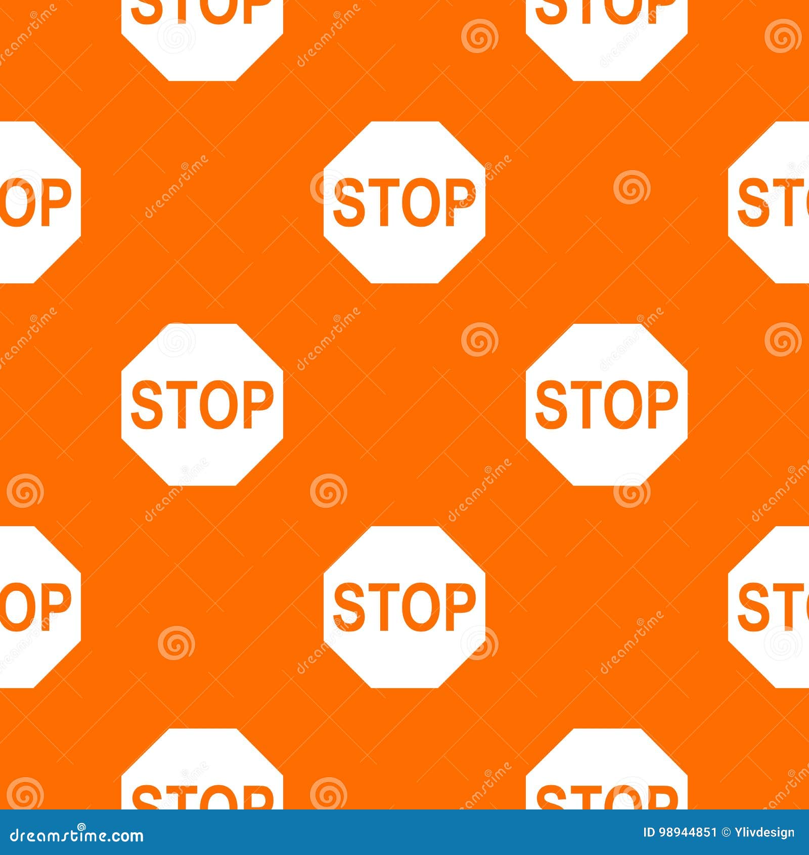 Stop sign pattern seamless stock vector. Illustration of driving - 98944851