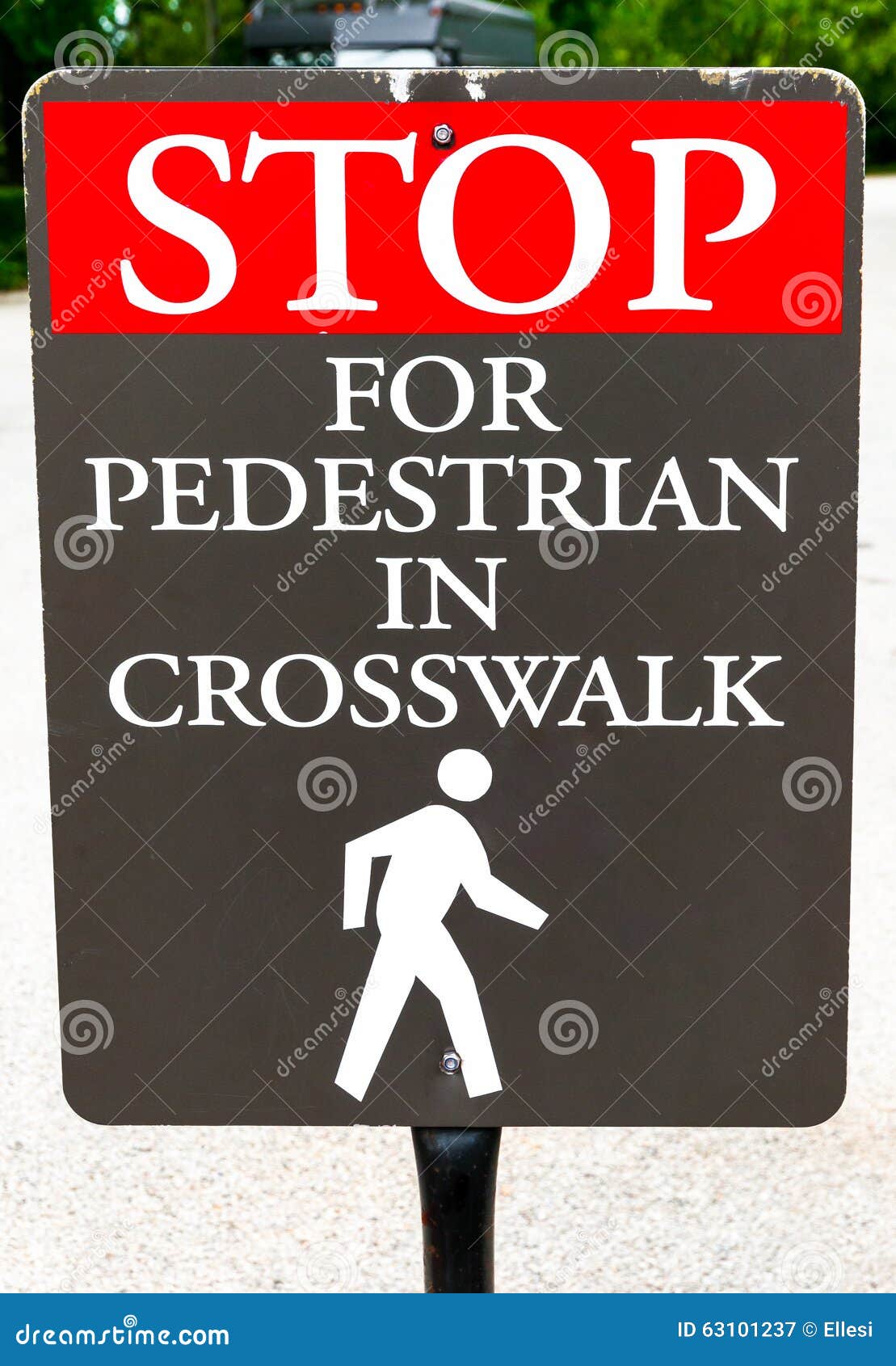 Stop sign for pedestrian stock image. Image of public - 63101237