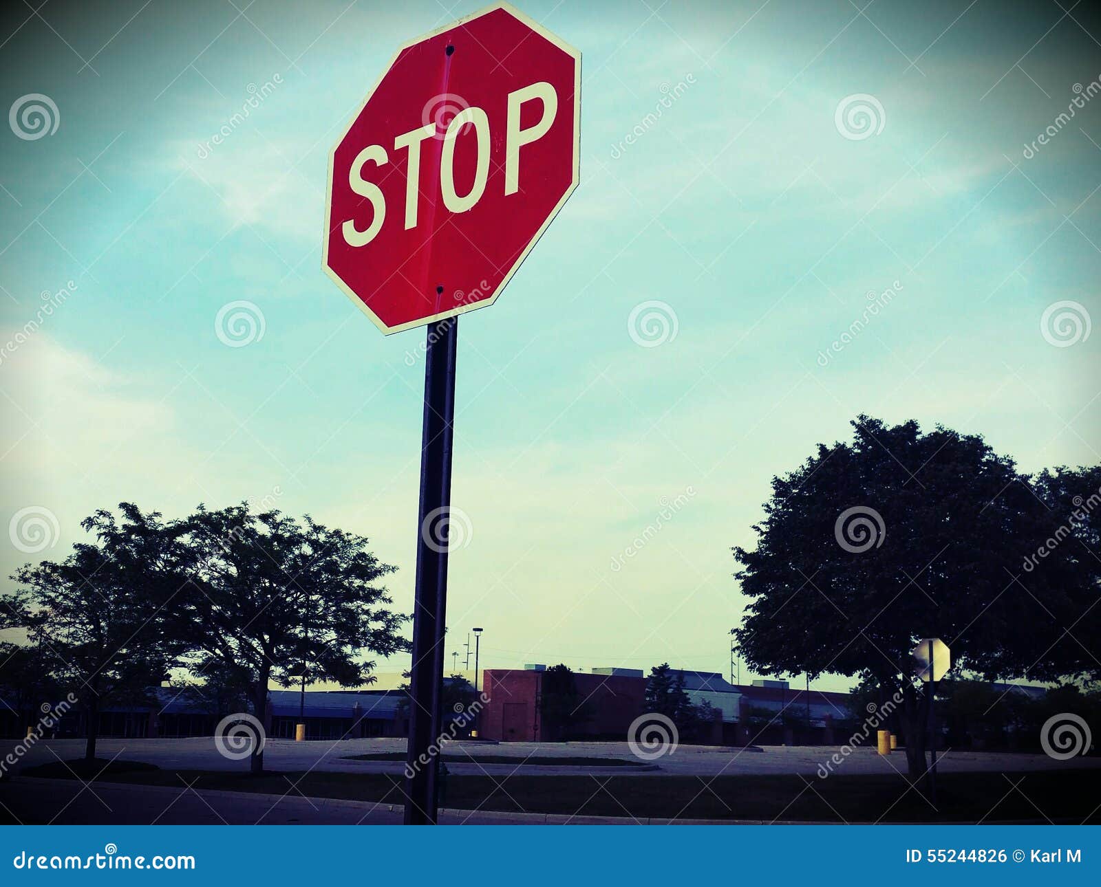 Stop sign stock photo. Image of vintage, sunset, sign - 55244826