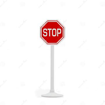 Stop sign post stock illustration. Illustration of stop - 7734360