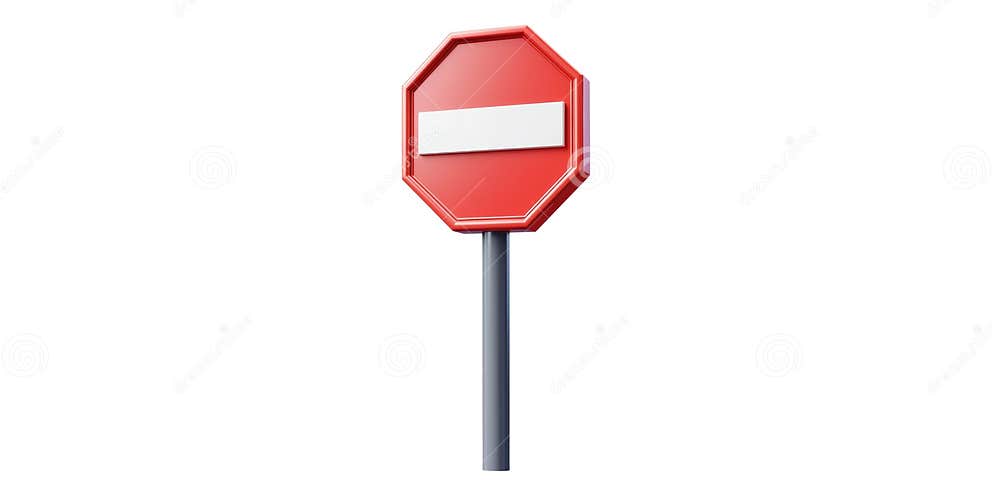 Stop Sign with Red Octagonal Shape Isolated on Transparent Background ...