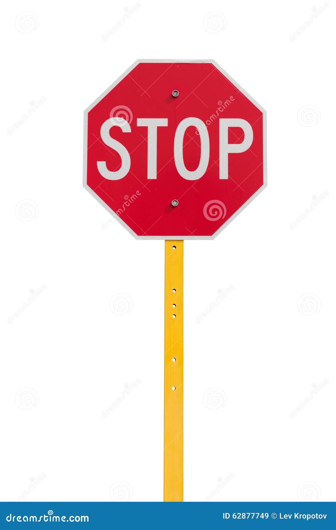 Stop Sign with Reflect Surface Stock Image - Image of vertical, yellow ...