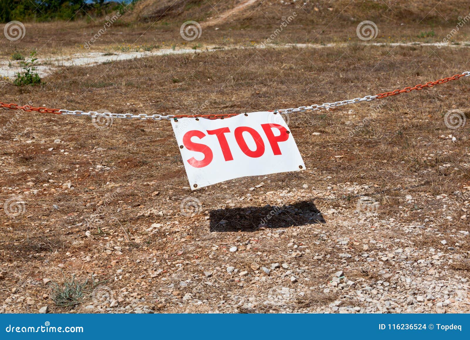 Stop Sign Restricting Entry Stock Photo - Image of warning, word: 116236524