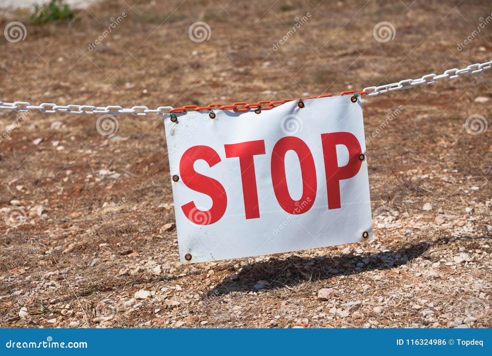 Stop Sign Restricting Entry Stock Photo - Image of stop, letters: 116324986