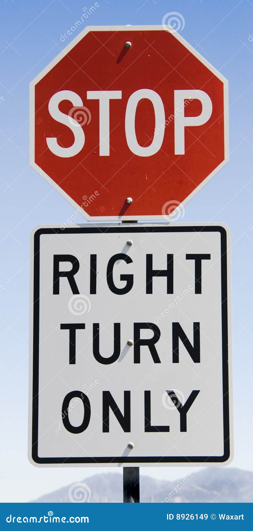 Right Turn Only Sign