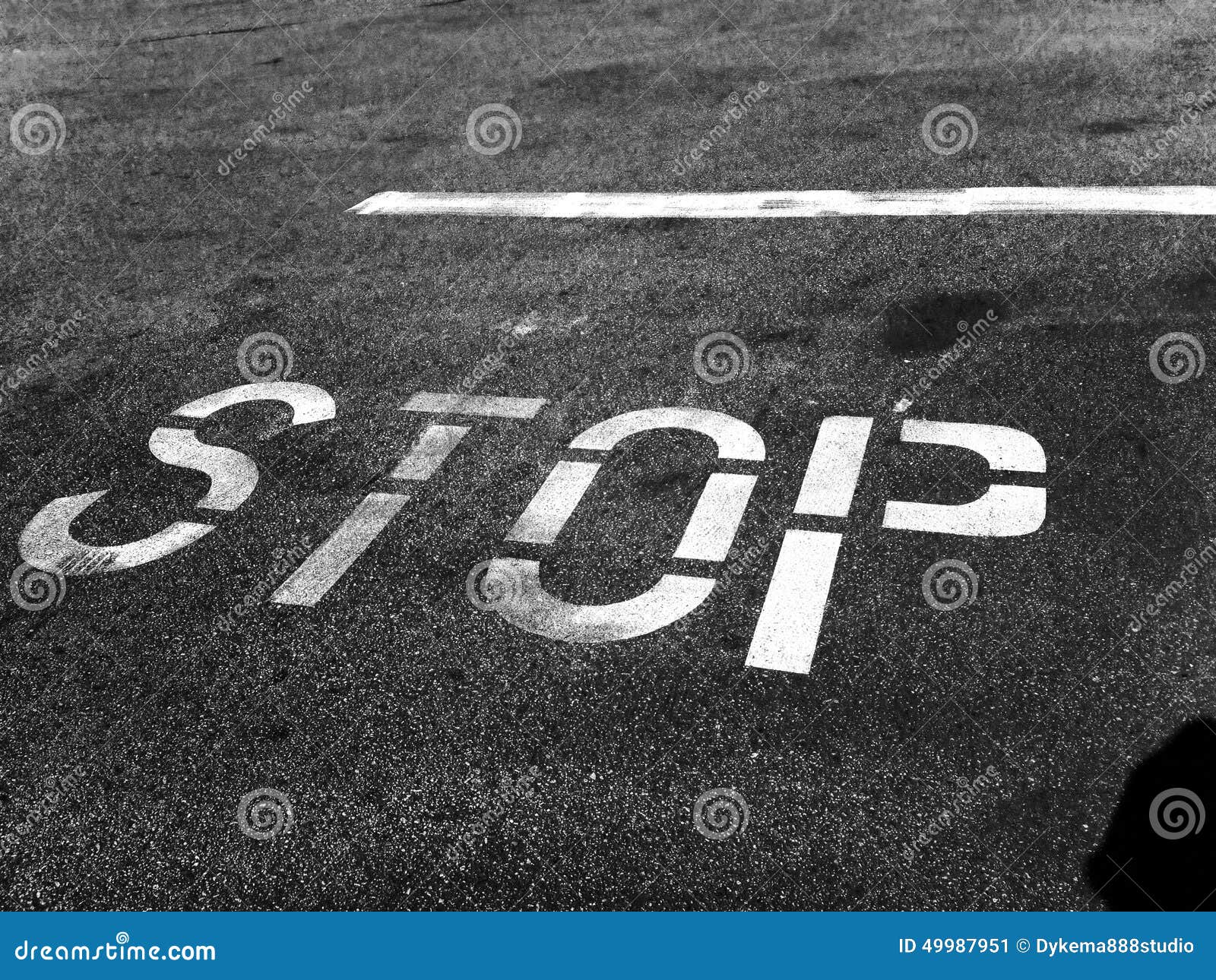 Stop Sign Black Background